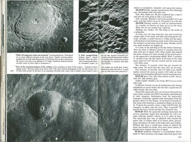 Apollo 8 Orbital sunset over the backside of the Moon, as first seen by ...